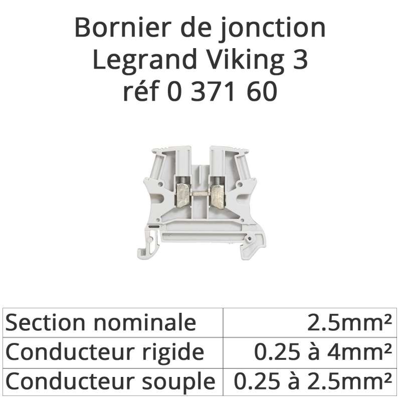 Bornier bloc de jonction Legrand Viking 3